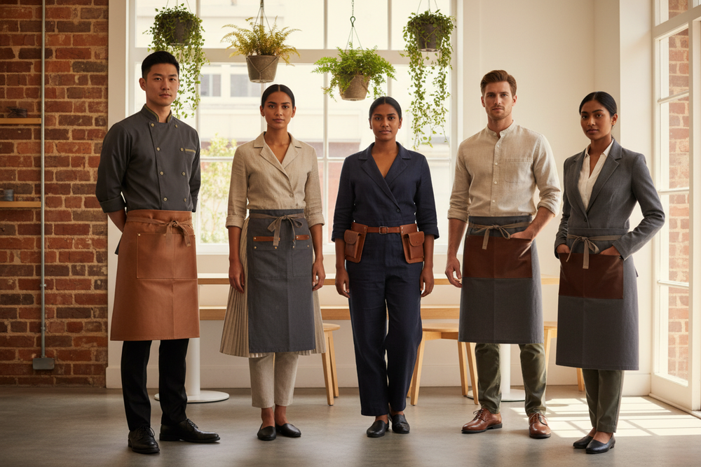 Modern Cafe Uniforms & Restaurant Aprons | 2026 Uniform Trends ...