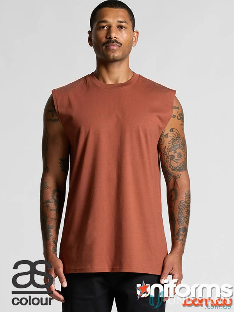 AS Classic Tank Brown Sleeveless Top Workwear Merchandise – UNIFORMS.COM.AU