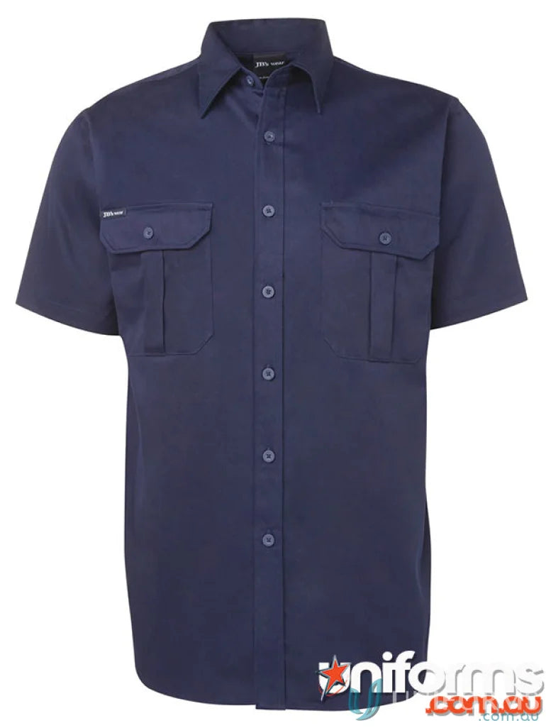 JBs SS Work Shirt Navy Blue Workwear Uniforms – UNIFORMS.COM.AU