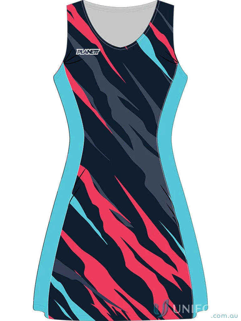 NB102 Custom Made Sublimated Netball Dress Sleeveless – UNIFORMS.COM.AU