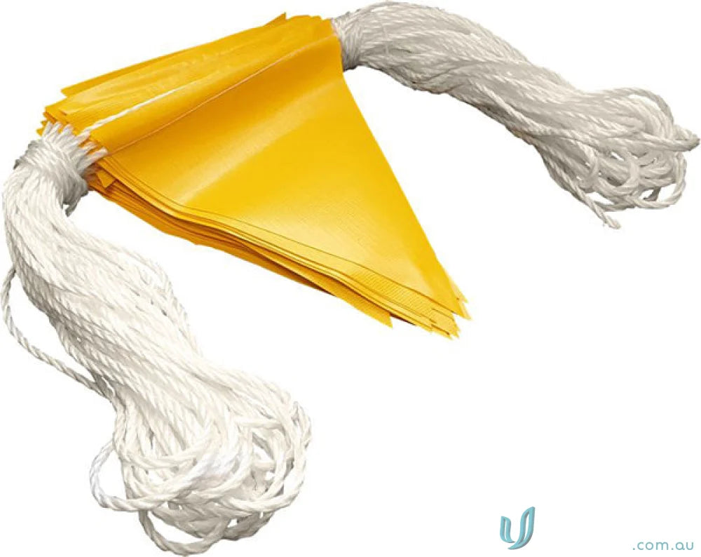 Yellow Bunting Flag Line for Events and Work Uniforms – UNIFORMS.COM.AU